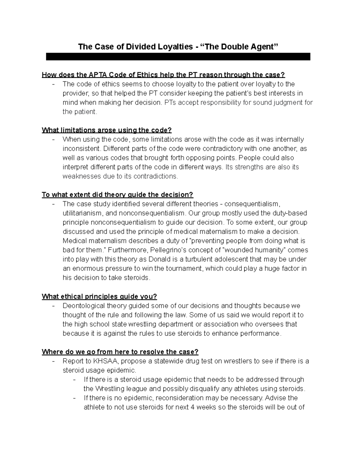 HHS 353 (Skaff): The Case of Divided Loyalties - Deprecated API usage ...