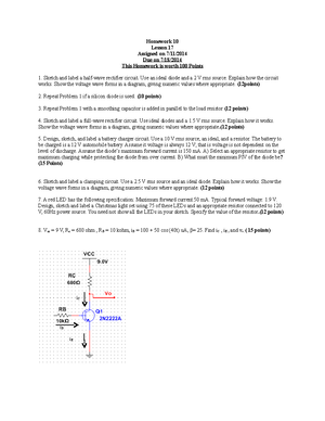 HW 10 - Homework 10 Assignment - Homework 10 Lesson 17 Assigned on 7/11/ Due on 7/18/ This ...