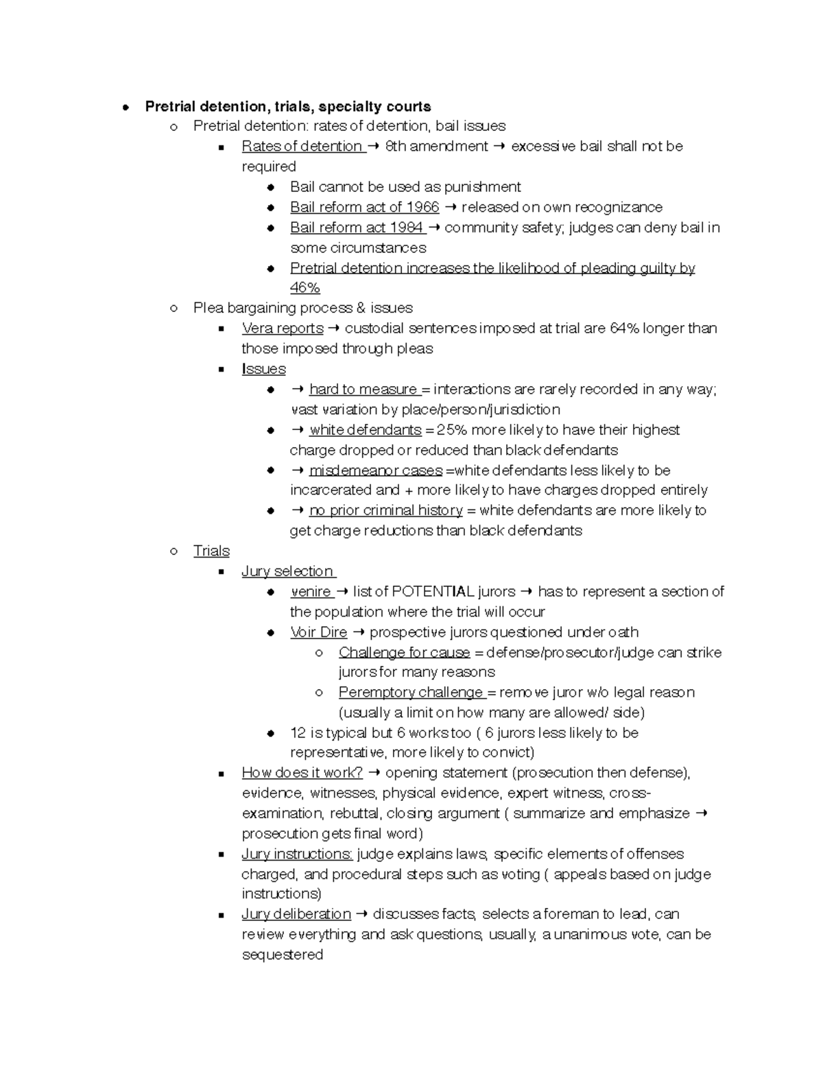 CJ exam 3 review - Exam 3 Study Guide CCJ 2020 - Pretrial detention ...