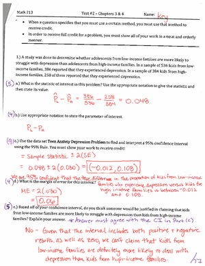 Math 213 - Test 4 Review Key - Math 213 Test #4: Review Name: 1.) You ...