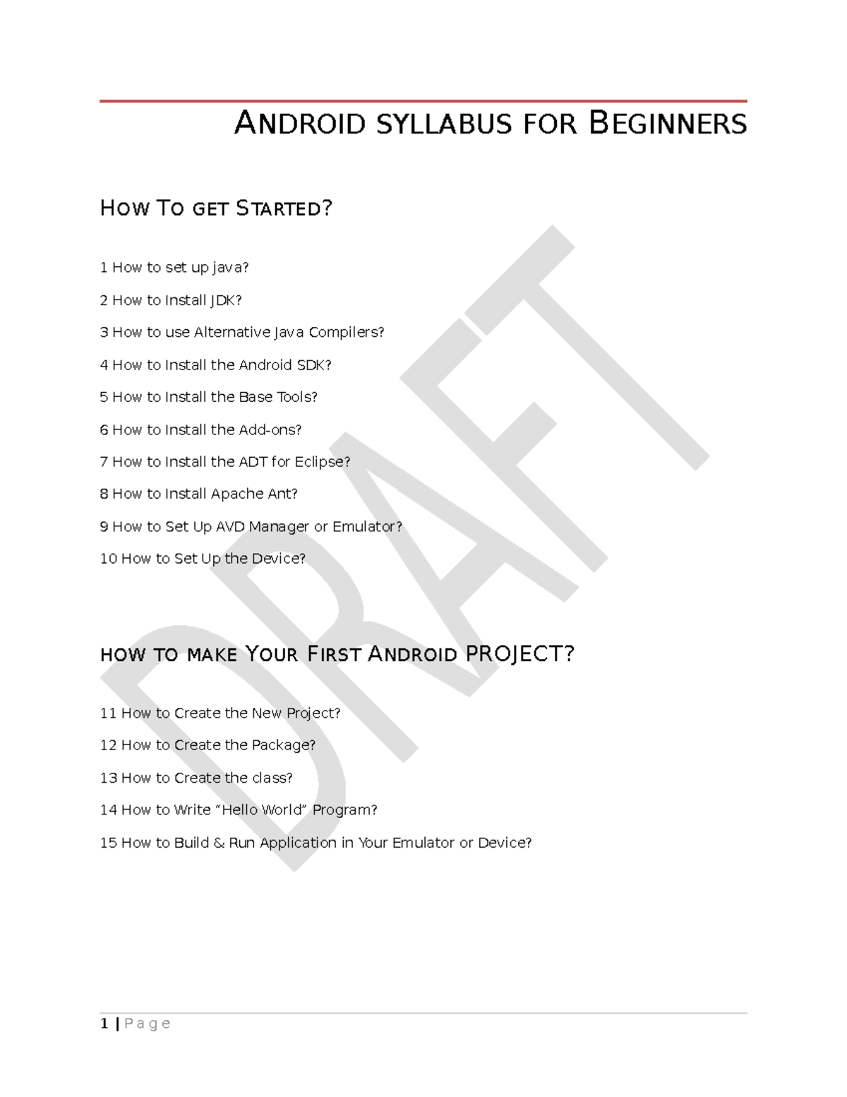 Android TO DO Questions - ANDROID SYLLABUS FOR BEGINNERS HOW TO GET ...