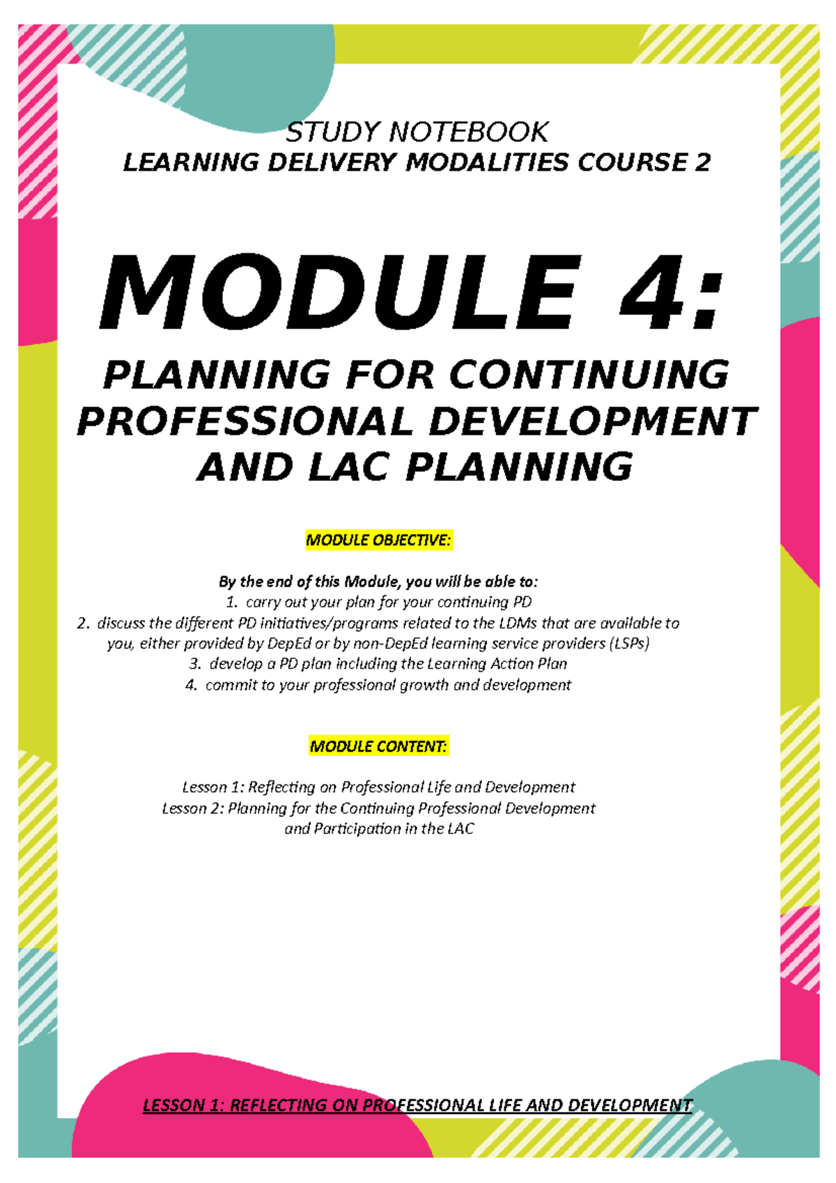 Module 4 Study Notebook ICt - STUDY NOTEBOOK LEARNING DELIVERY ...