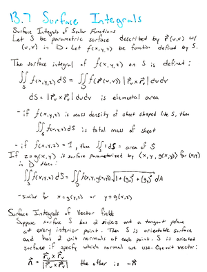 Calc 3 final equations - MAT 267 - Studocu