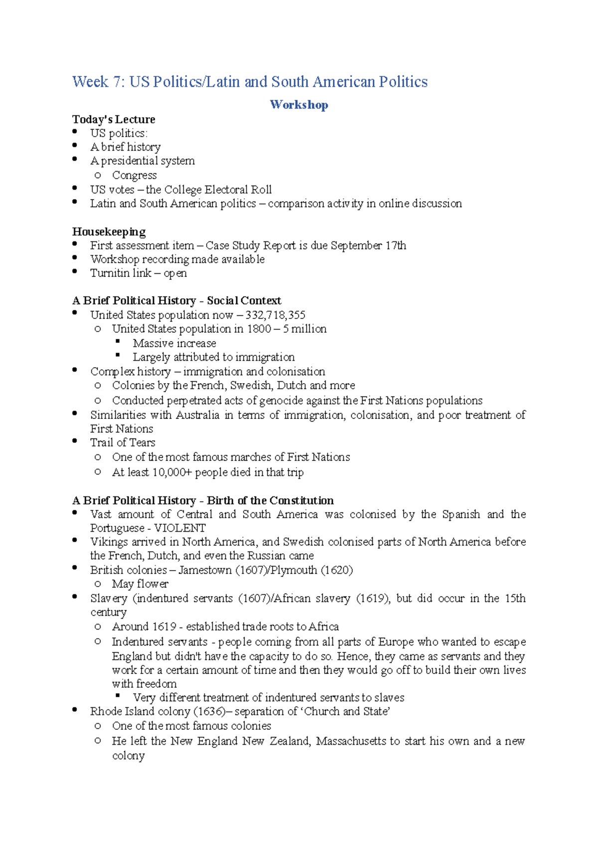 Week 7 - lecture notes - JSB263 - QUT - Studocu