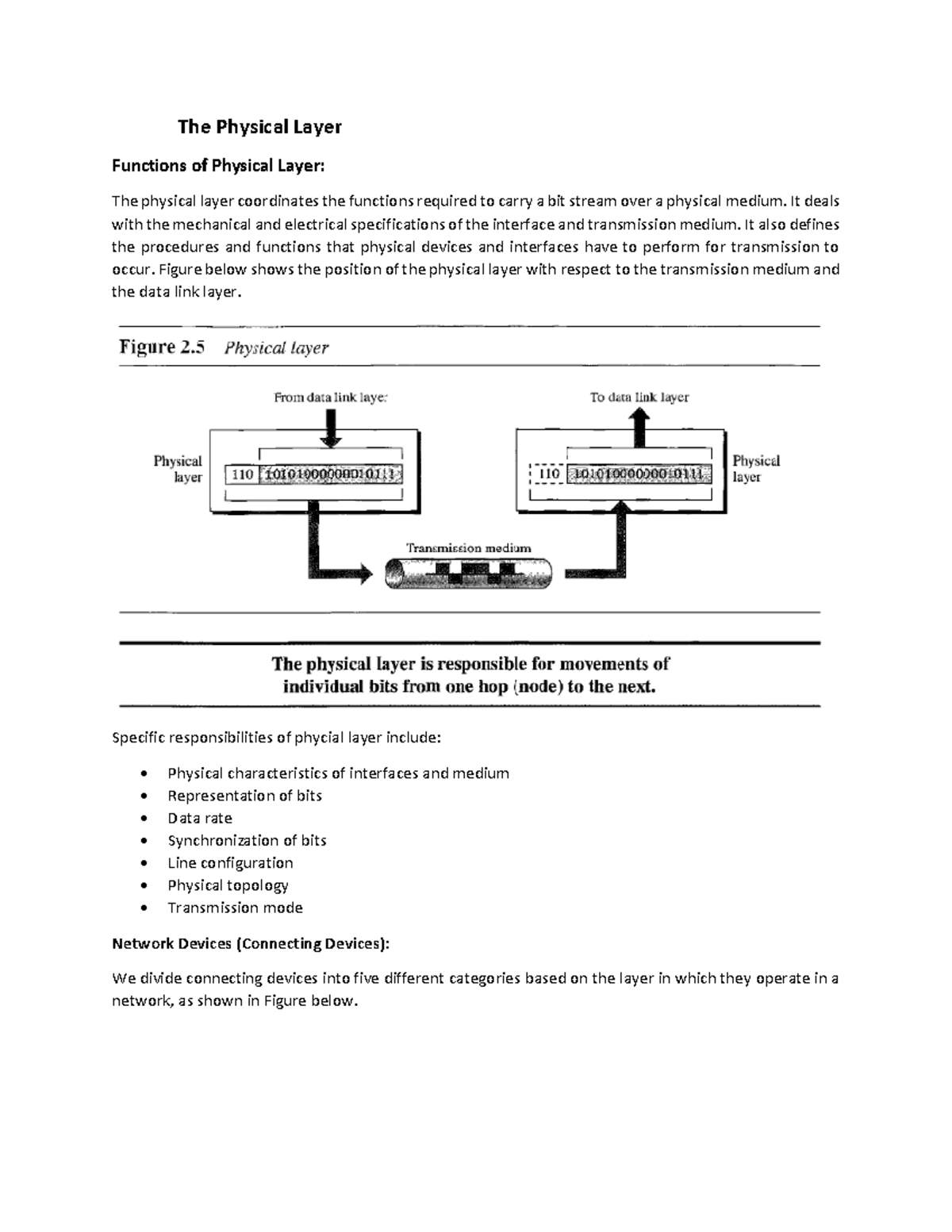The-Physical-Layer - Unit 2: The Physical Layer Functions of Physical ...