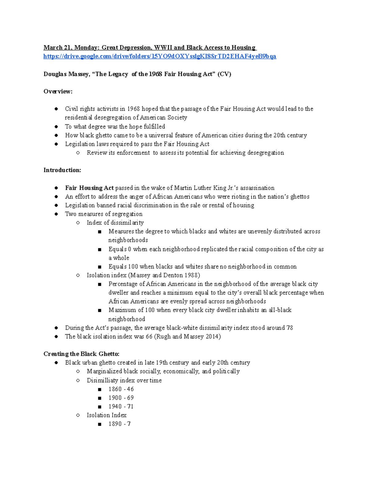 Week 9 Reading - Prof Elyse Banks - March 21, Monday: Great Depression ...