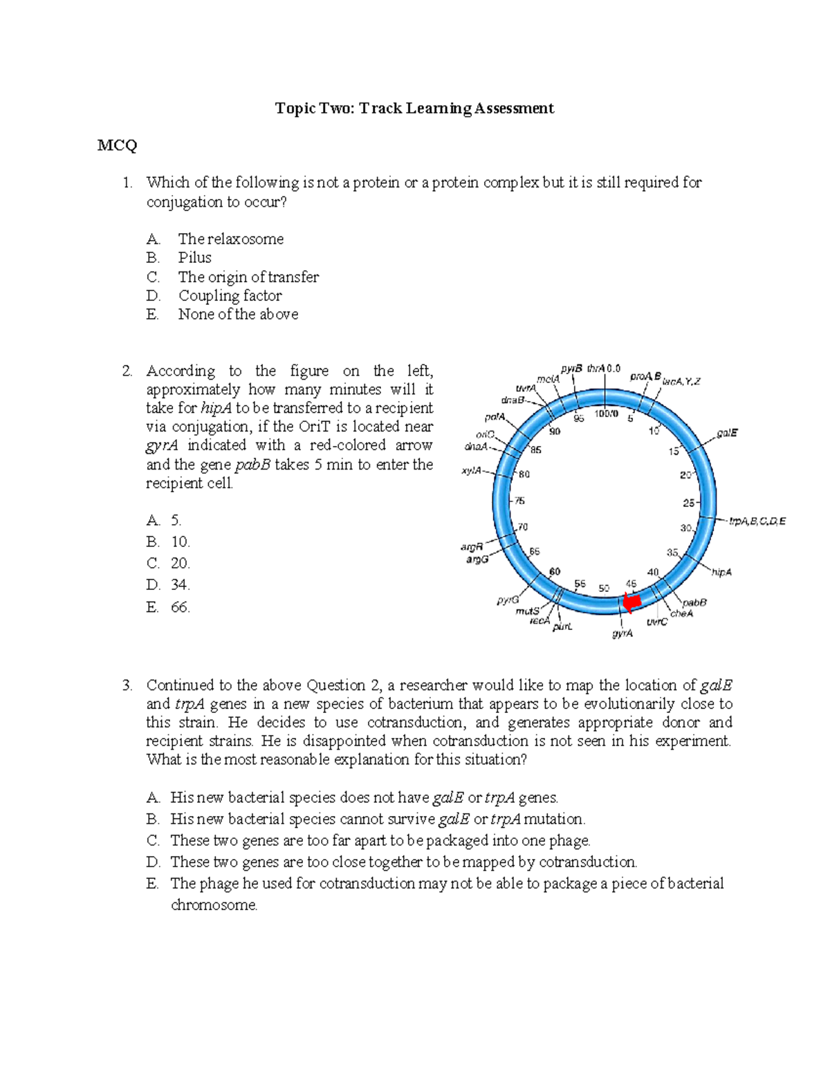 Topic 2 Track Learning Assessment - Topic Two: Track Learning ...