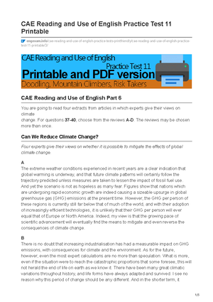 Engexam.info-CAE Reading and Use of English Practice Test 12 Printable ...