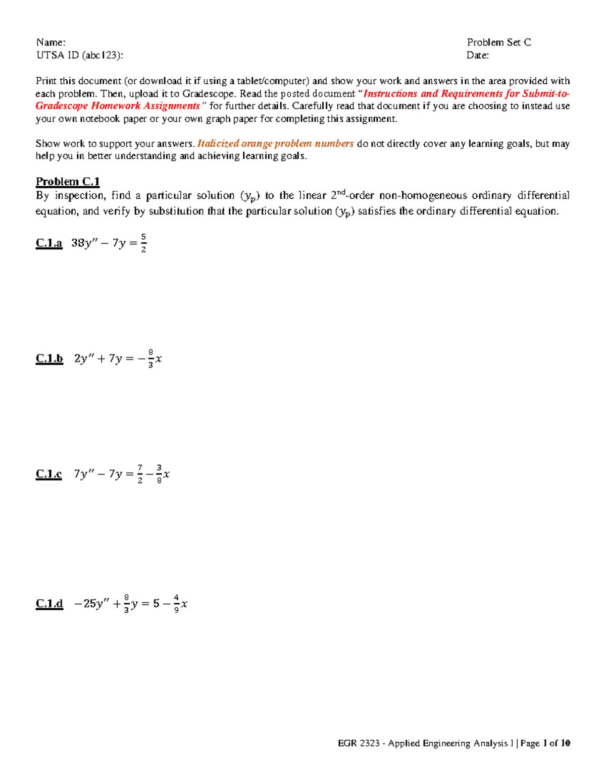 Problem Set C.1 - C.12 - Spring 2024 - UTSA ID (abc123): Date: Print this document (or download ...
