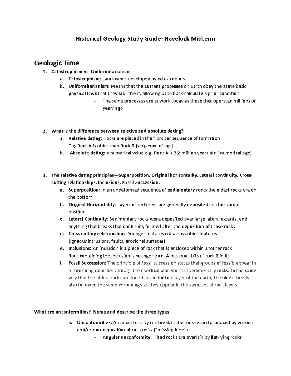 Historical-Geology-Study-Guide 1002 - Historical Geology Study Guide ...
