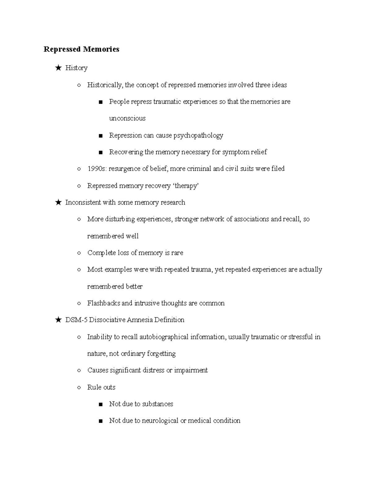 Repressed Memories - Repressed Memories ★ History Historically, the ...