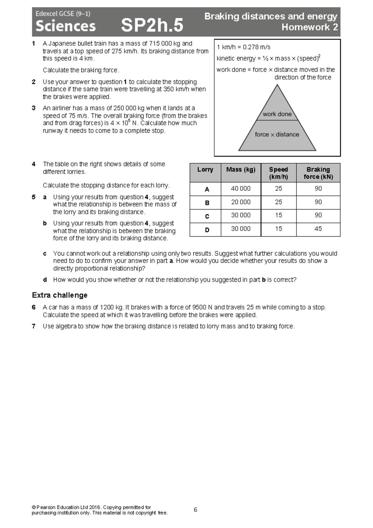 Edgcse ts sp2h homework 2 - SP2h. © Pearson Education Ltd 2016. Copying permitted for purchasing ...