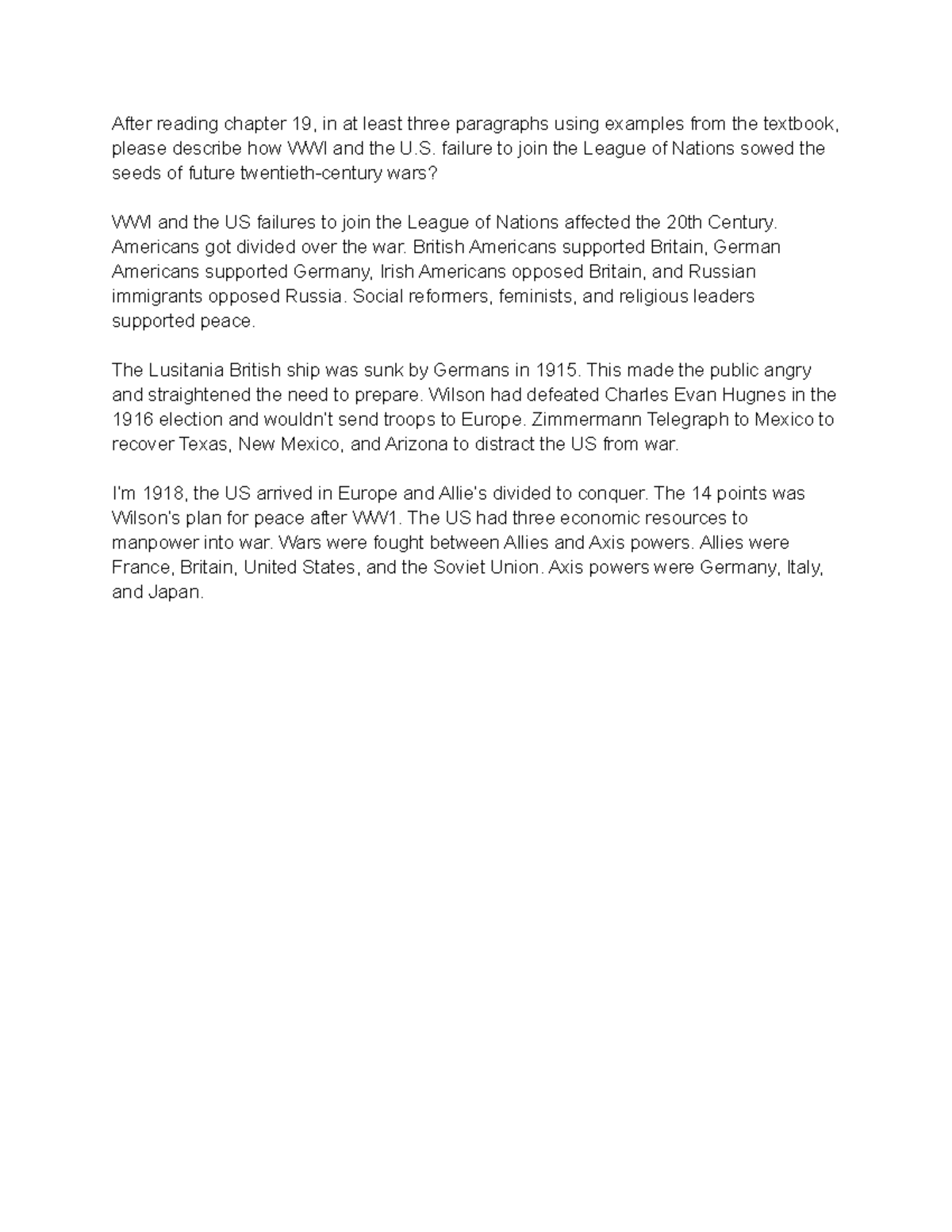 History topic 5 discussion - After reading chapter 19, in at least ...