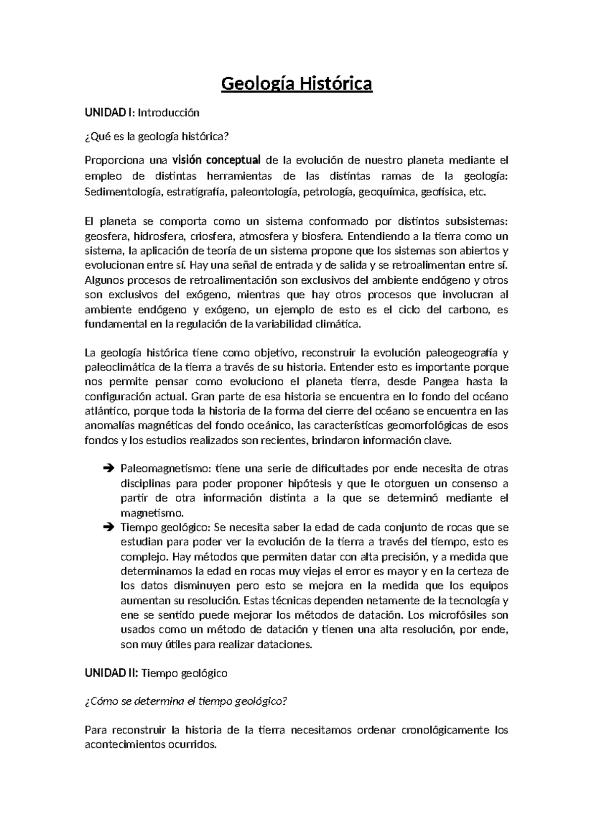 Geología Histórica - Geología Histórica UNIDAD I: Introducción ¿Qué es ...