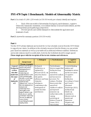PSY 402 Benchmark - Memory AND Brain Mechanisms Analysis - BENCHMARK - MEMORY AND BRAIN ...