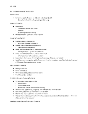 KIN 4512 chapter 2 notes - Kin 4512 Fundamental Concepts – Review: How ...