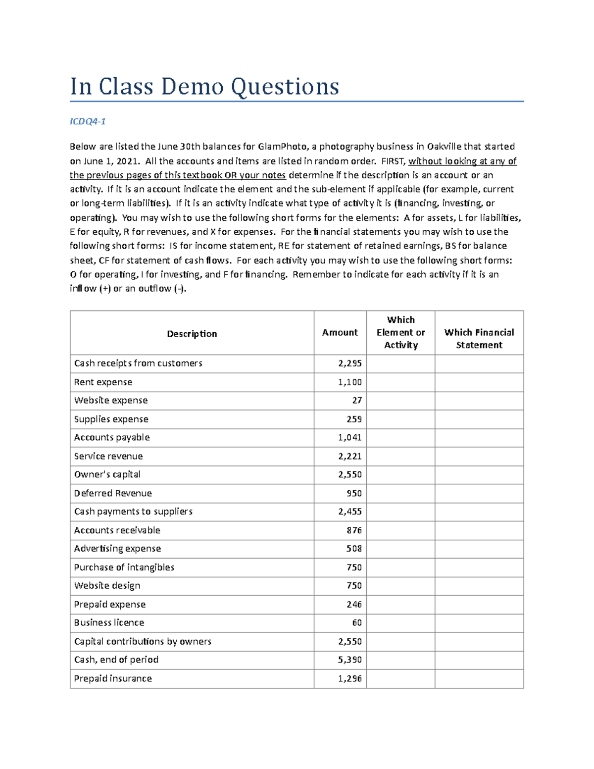 Chapter 4 - In Class Demo Questions - In Class Demo Questions ICDQ4 ...