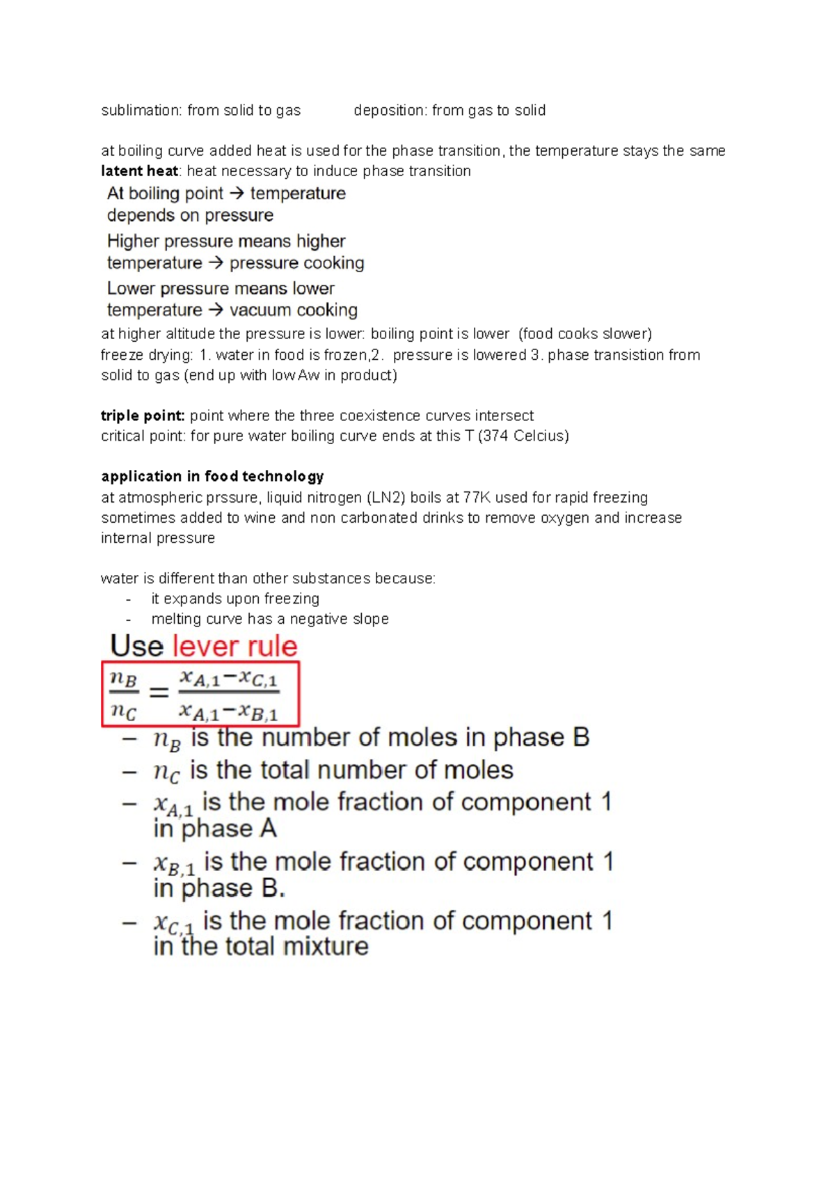 Lecture 2 Phase diagrams - sublimation: from solid to gas deposition ...