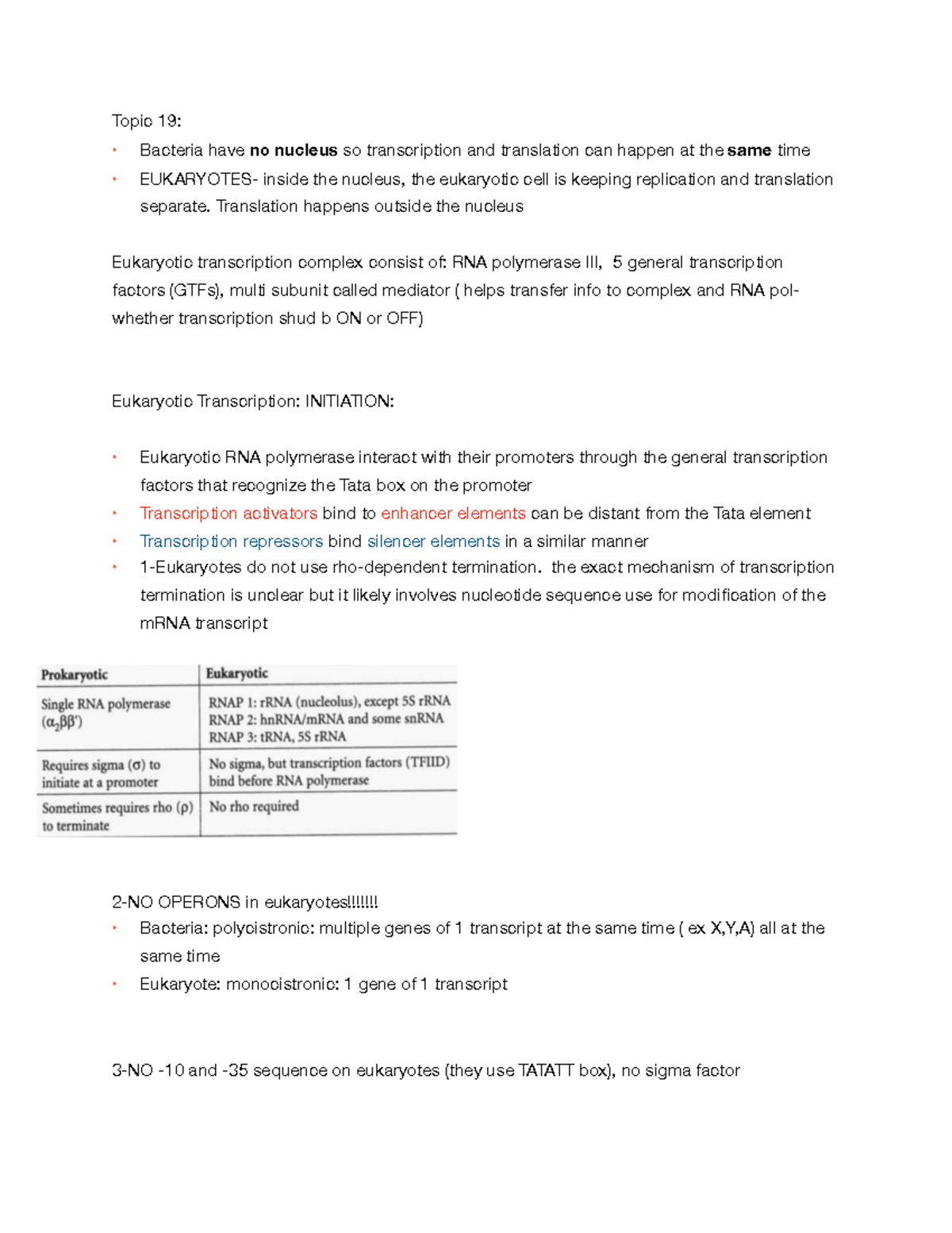 Biochem topic 1p part 1 - full lecture notes - Topic 19: Bacteria have ...