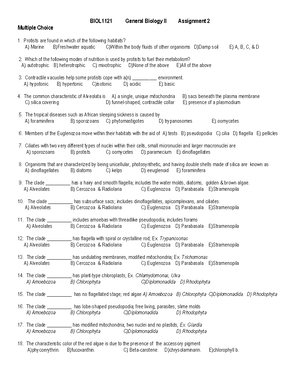 ASS1 Bacteriology filled - BIOL 1121 Assignment 1 Bacteriology PART I ...