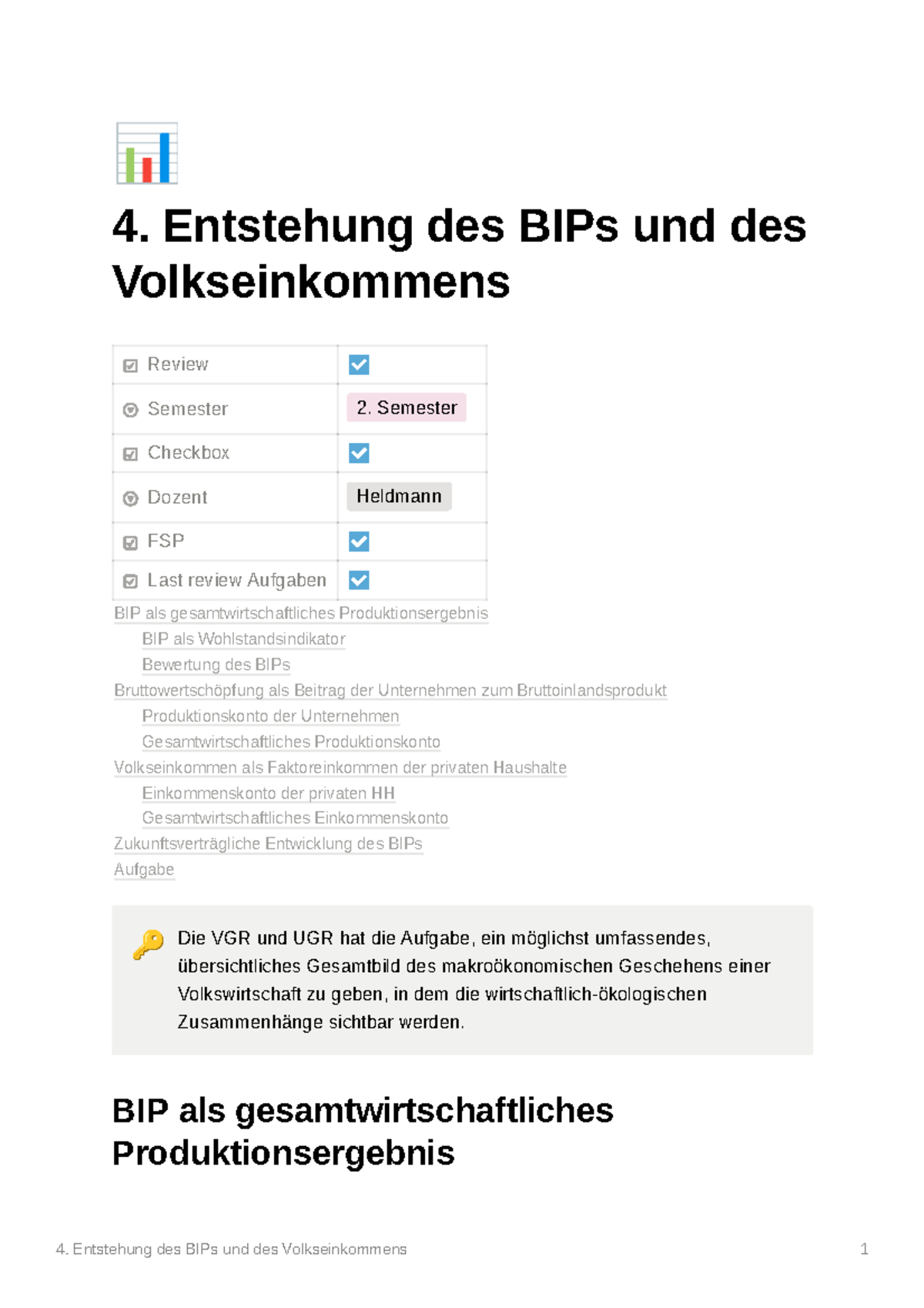 4 - 4._entstehung_des_bips_und_des_volkseinkommens.pdf - ̧ 4. Entstehung des BIPs und des - Studocu