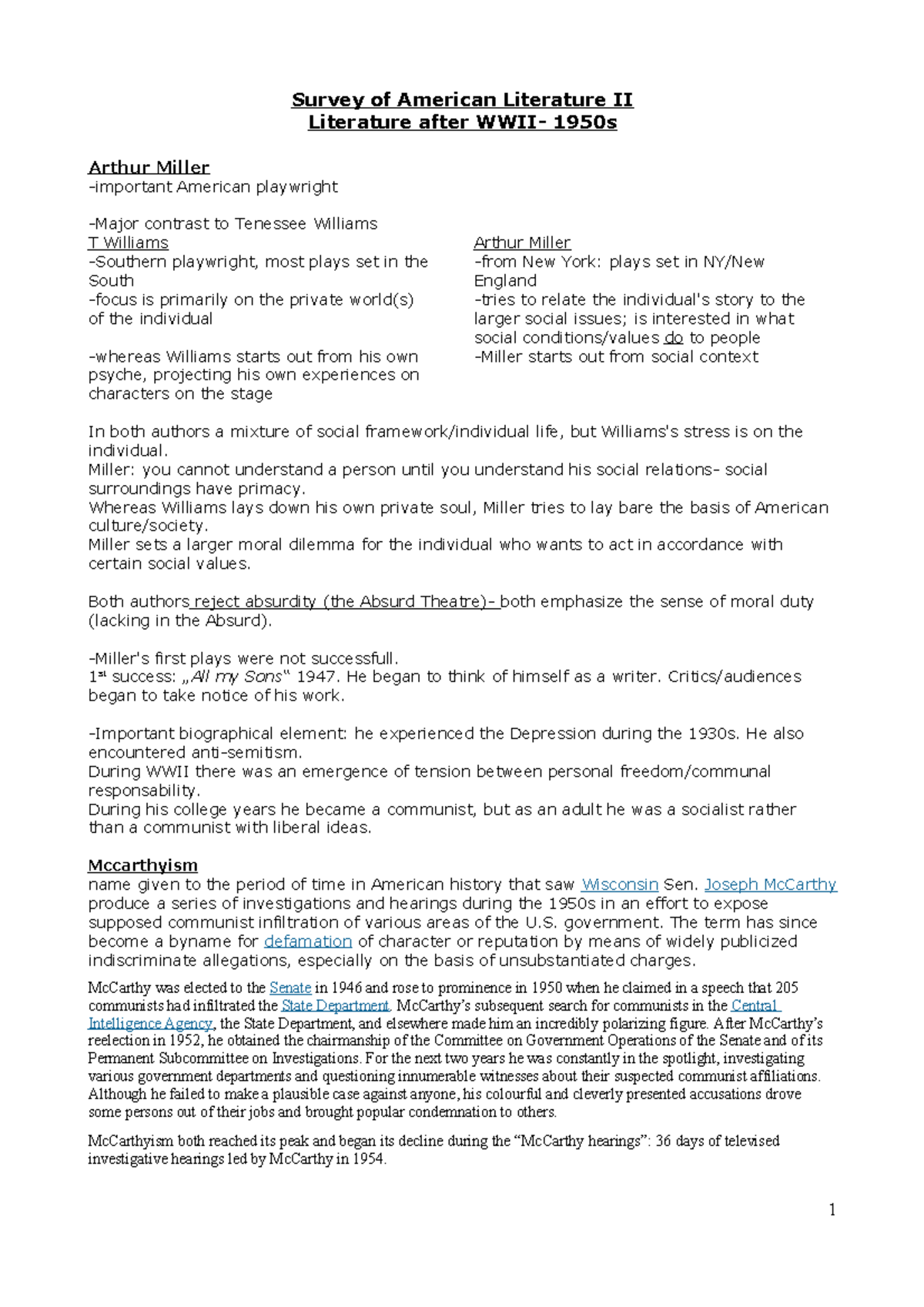 1950s - Zusammenfassung African American Literature and Culture ...