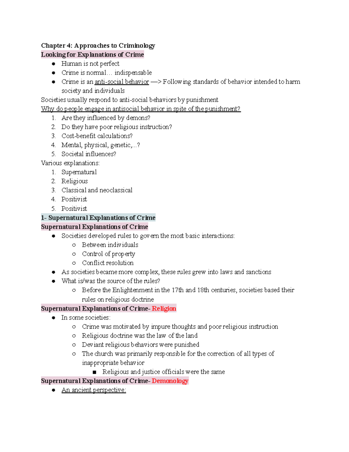 Crim chap 4 - chapter 4 notes for Ozdogon's criminology class - Chapter ...