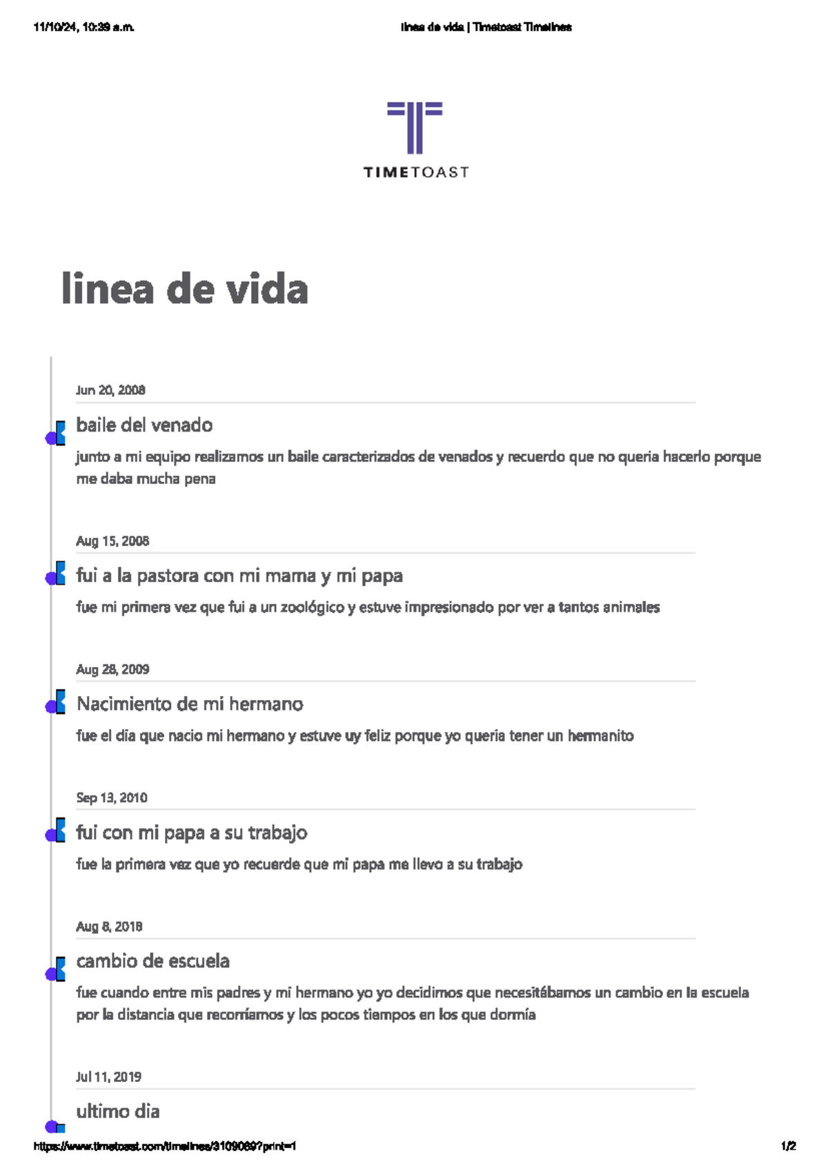 Linea de vida - Resumen Psicología Positiva - 11/10/24, 10:39 a. linea ...