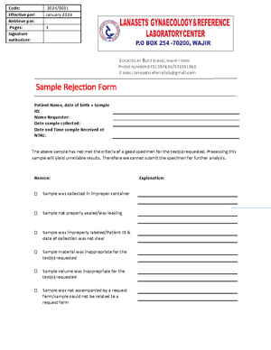 Medical Laboratory Waste Management Instruction SOP 0013 - LANASETS ...