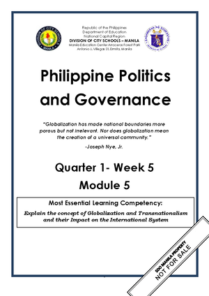 PPG Q1 Mod2 Political Ideologies - Philippine Politics and Governance ...