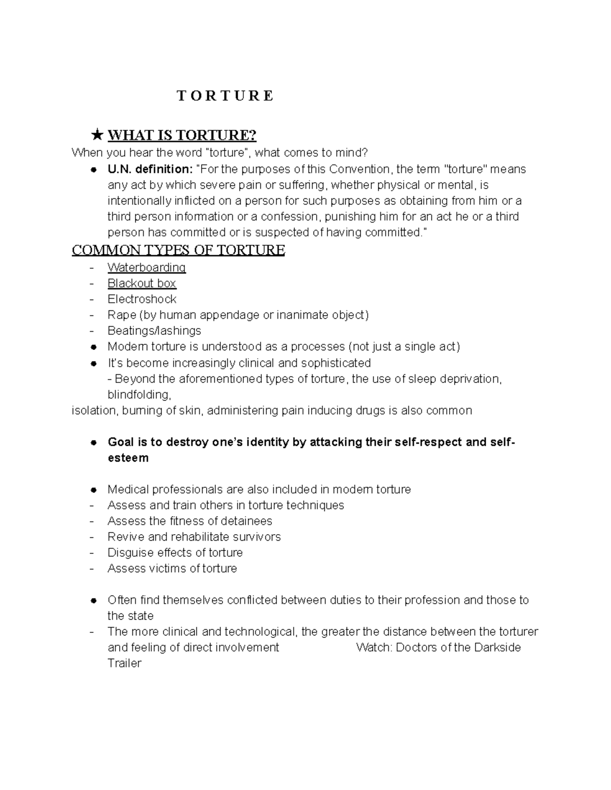 Torture Universal Justice - T O R T U R E ★ WHAT IS TORTURE? When you ...