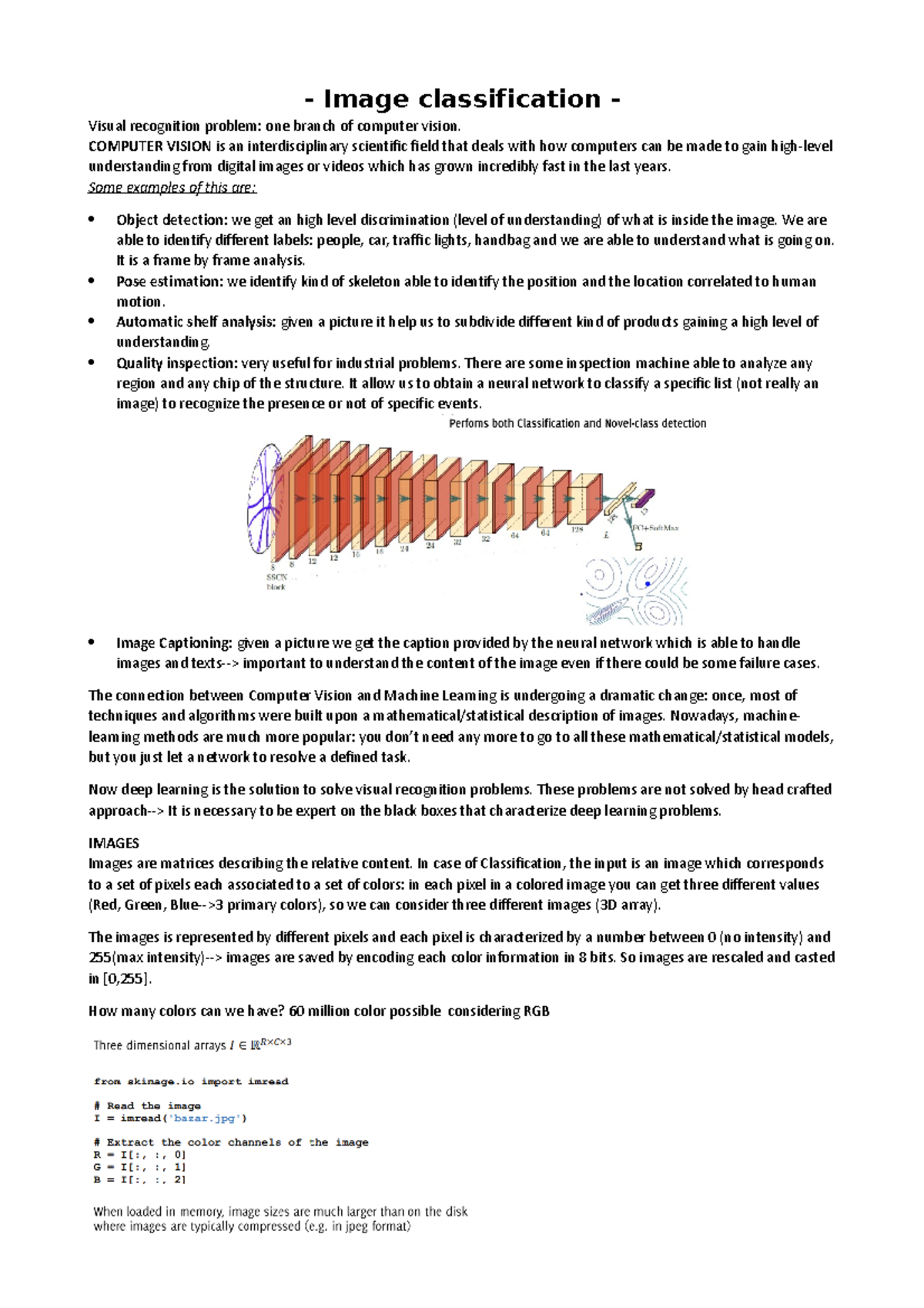 Image Classification Visual Recognition Problem One Branch Of Computer Vision Computer