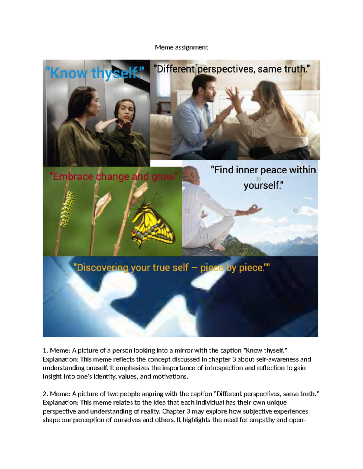 Meme assignment - Dont copy completely. - Meme assignment Meme: A ...