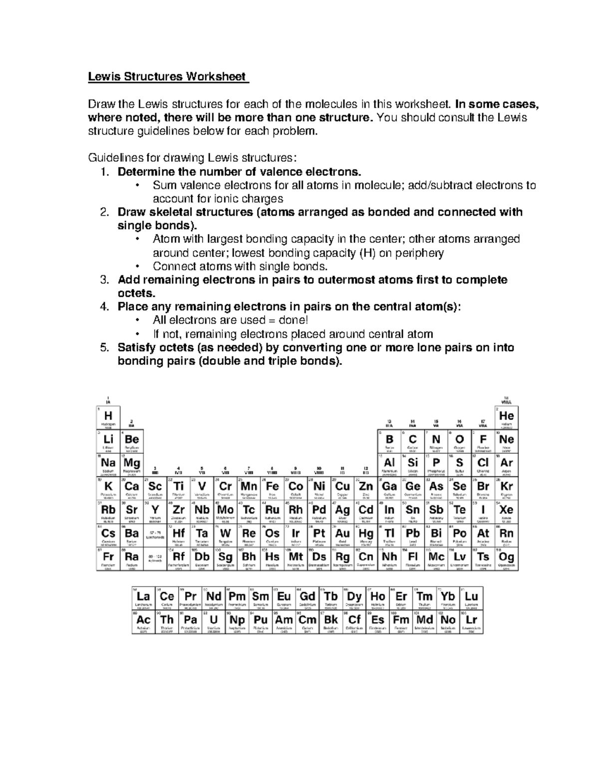 lewis-structures-worksheet-in-some-cases-where-noted-there-will-be
