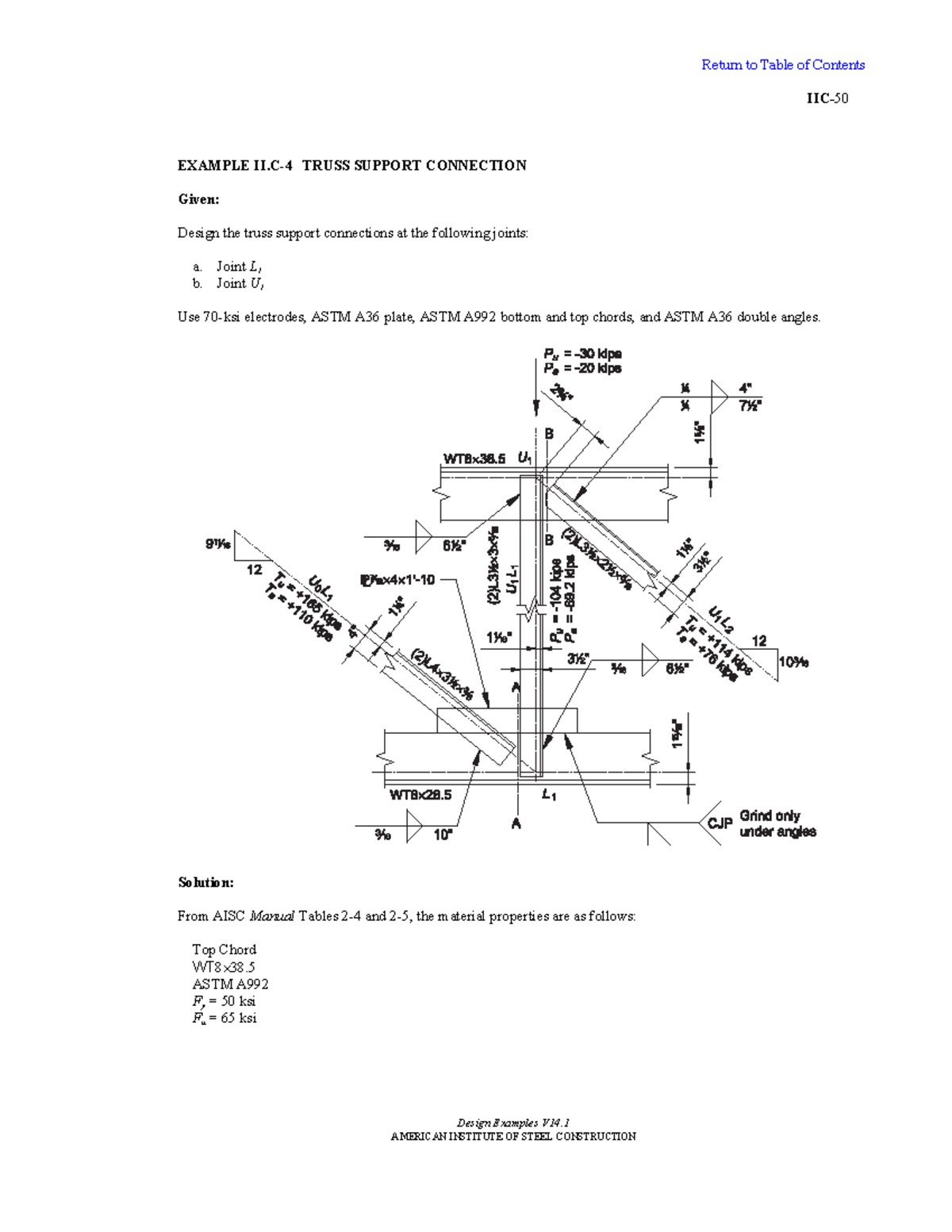Example Truss support connection 1 - IIC 50 Design Examples V14 ...