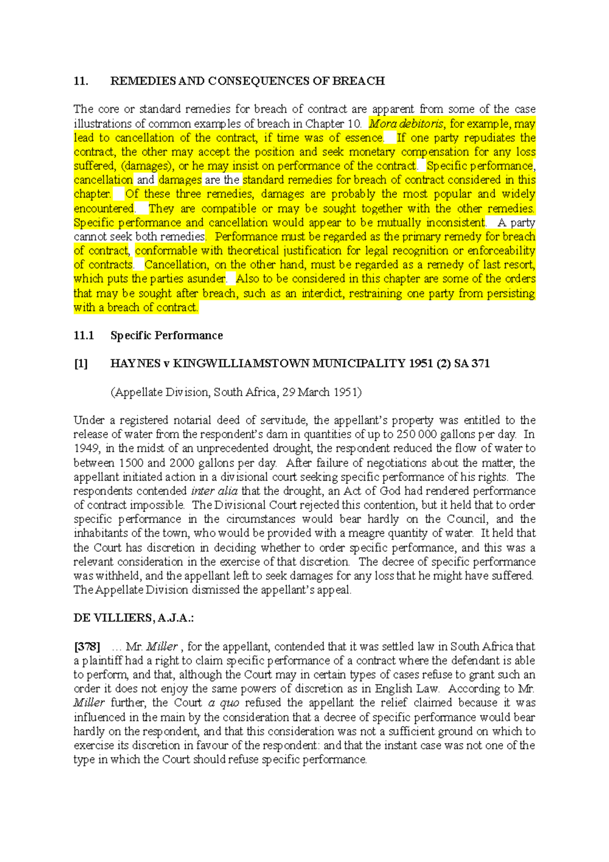 11. Remedies and Consequences of breach - 11. REMEDIES AND CONSEQUENCES ...