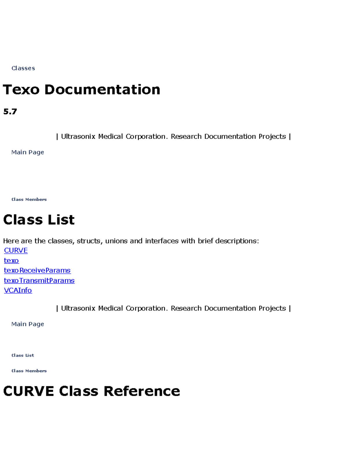 Texo - aula - Main Page Classes Texo Documentation 5. | Ultrasonix Medical Corporation. Research ...