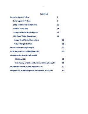 FIOT All Units - Internet of things EC600OE: FUNDAMENTALS OF INTERNET ...