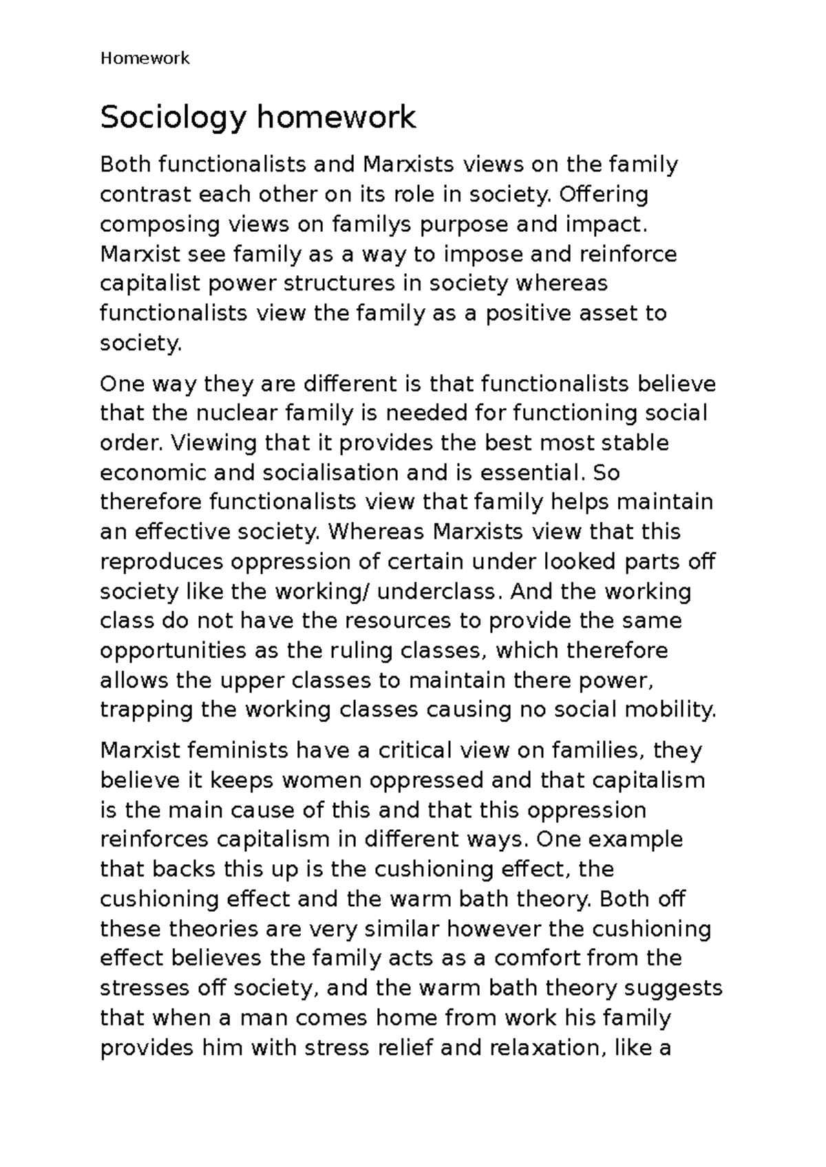 Socioligy homework education - Homework Sociology homework Both ...