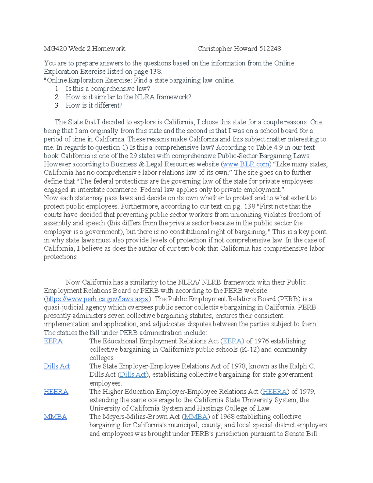 MG420 Week 2 Homework - MG420 Week 2 Homework. Christopher Howard ...