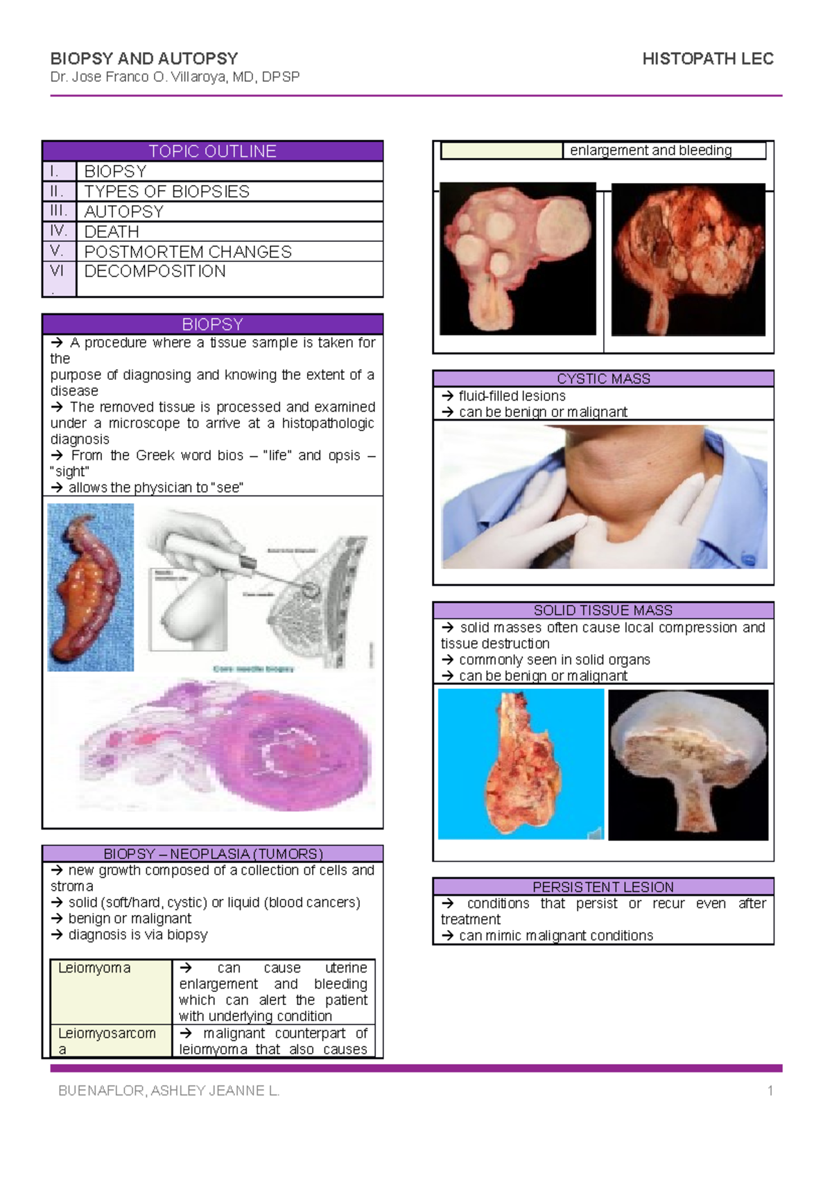 Hplec Chapter 4 Biopsy And Autopsy - Dr. Jose Franco O. Villaroya, MD ...