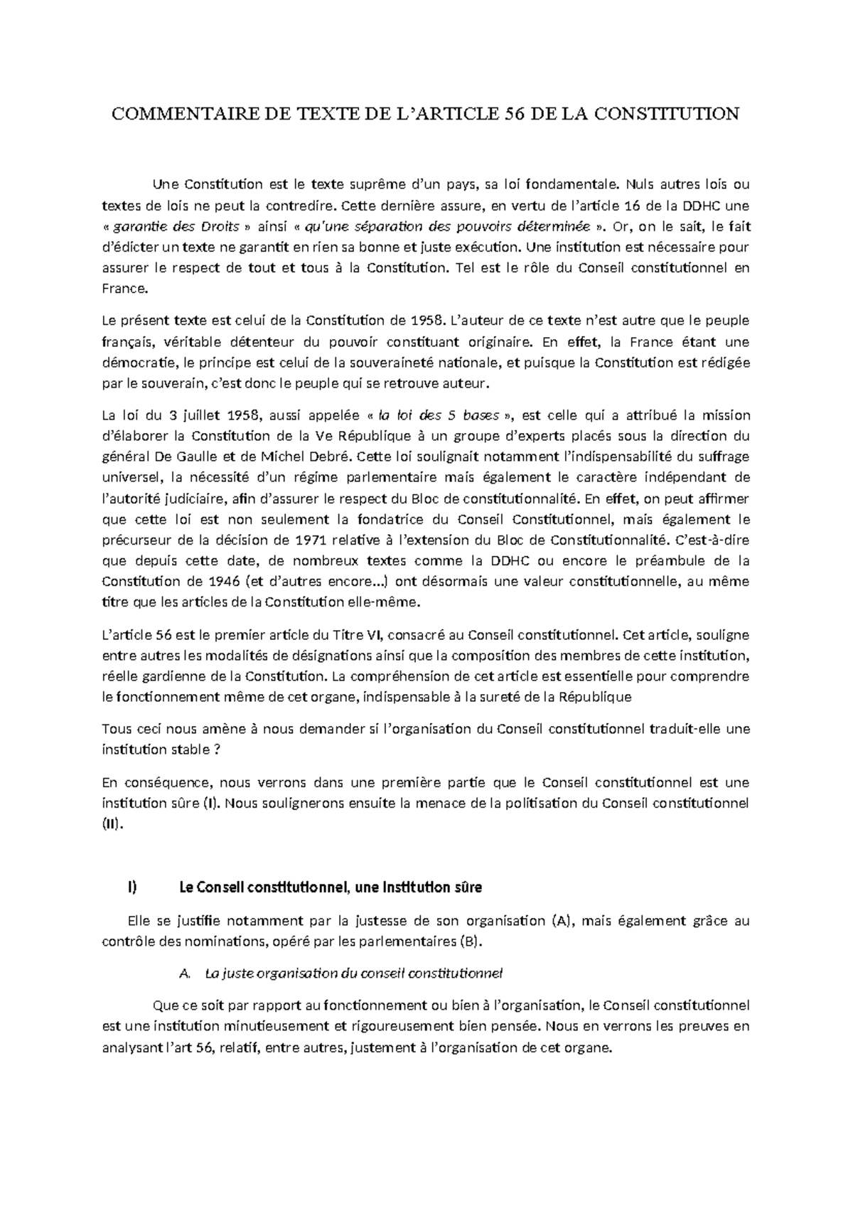 C de txt - Article 56 - COMMENTAIRE DE TEXTE DE L’ARTICLE 56 DE LA ...