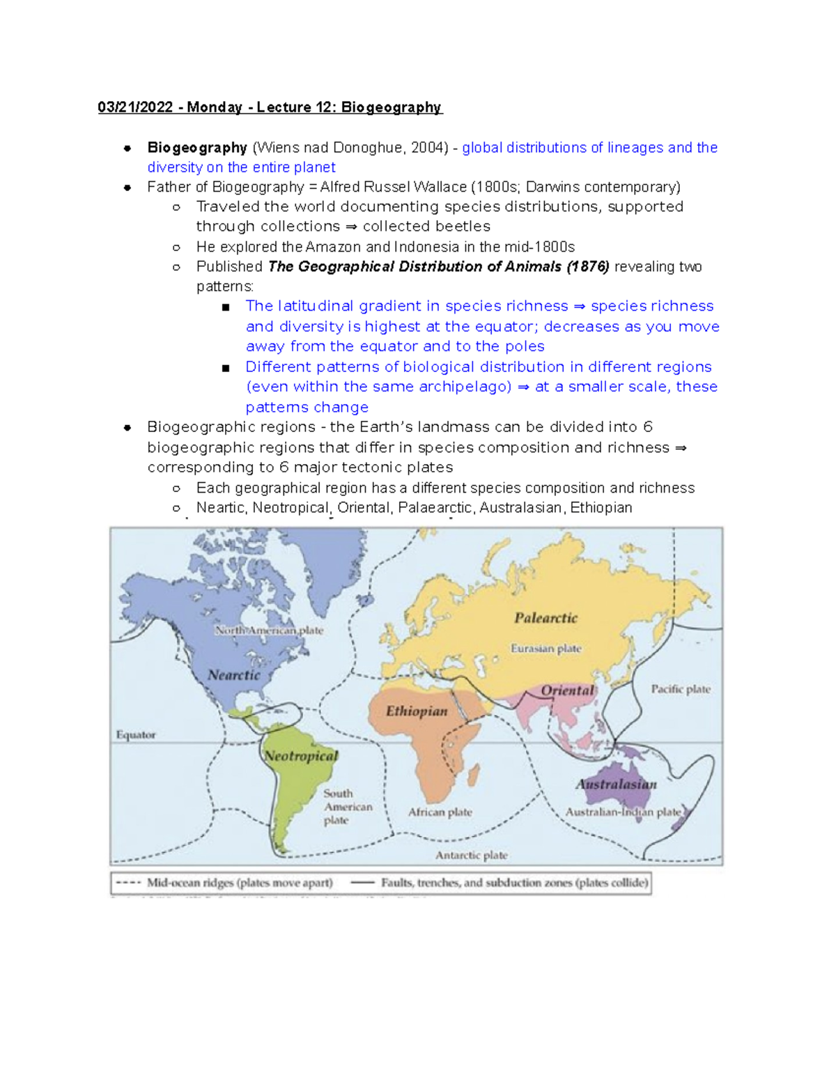 BIOL 204 M3 Ch 49 Biogeography - 03/21/2022 - Monday - Lecture 12 ...