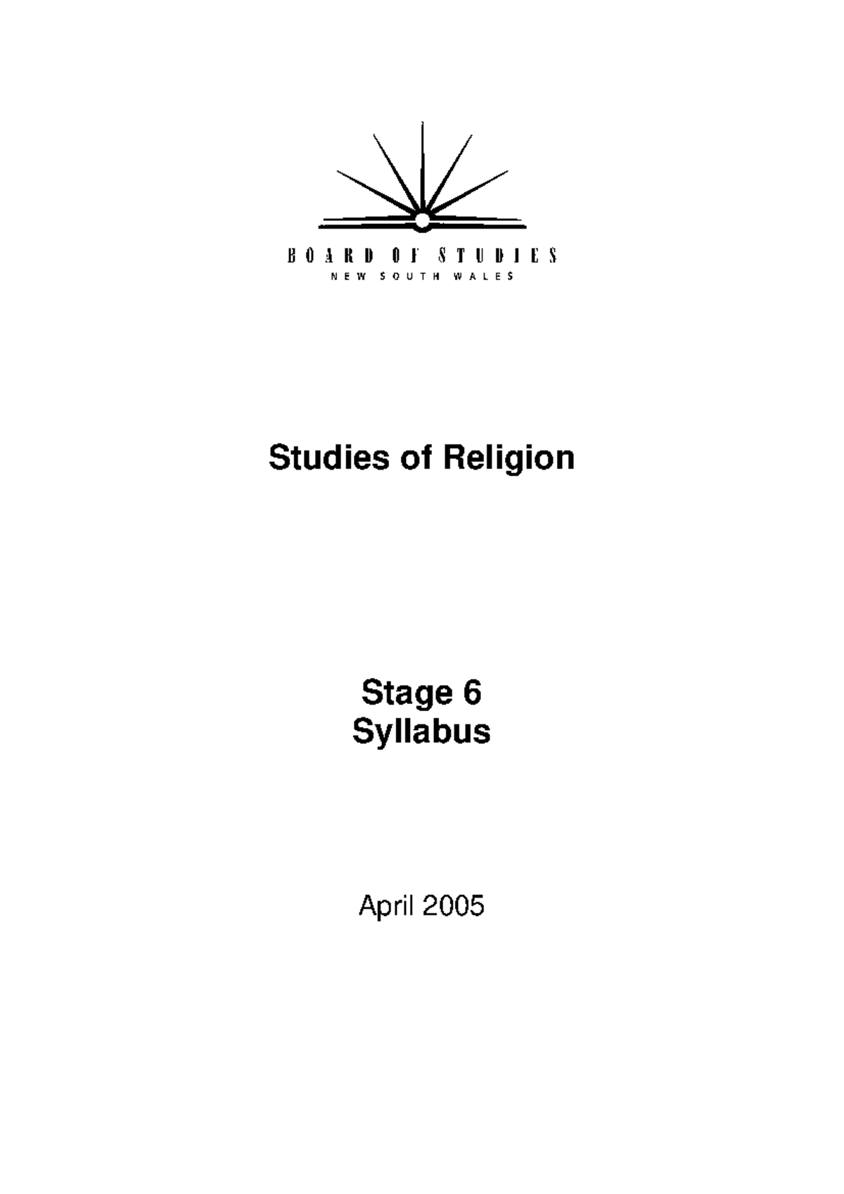 Studies religion st6 syl from2010 +Studies+of+Religion - Studies of ...