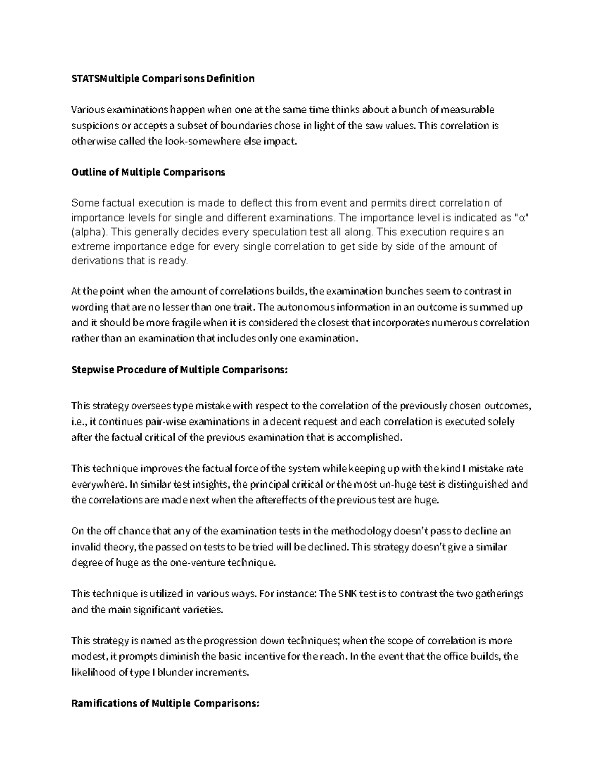 Stats 2126 Multiple Comparisons Prf S Slide Notes - STATSMultiple ...