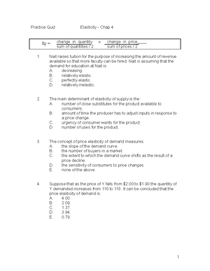 Chapter 3 Practice Quiz + Answers - Practice Quiz Demand and Supply ...