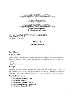 Module 2 Gravity Model - Transpo - DE LA SALLE UNIVERSITY-DASMARINAS ...