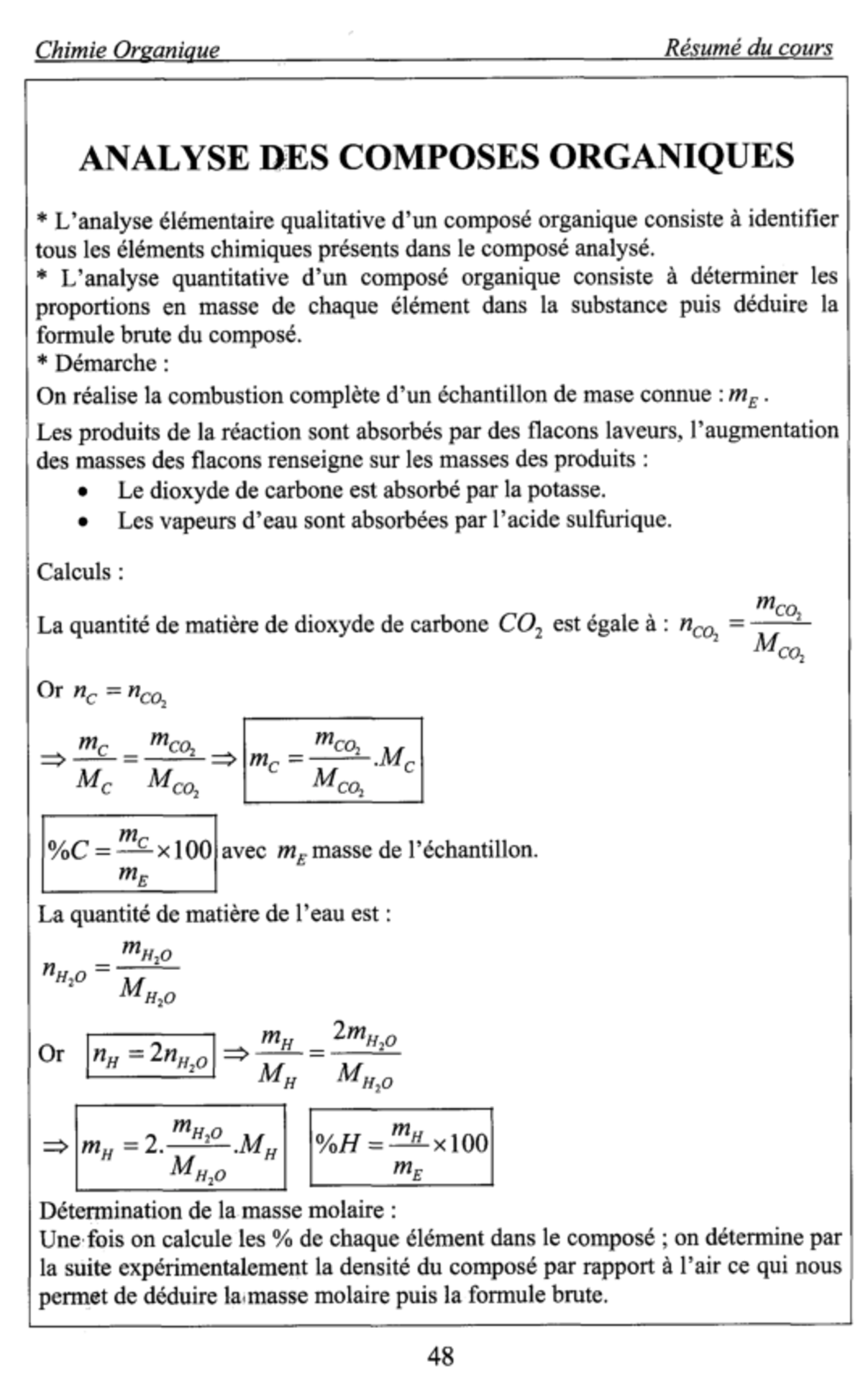 Chimie organique % - Physique - ####### Chimie Organique Résumé du ...