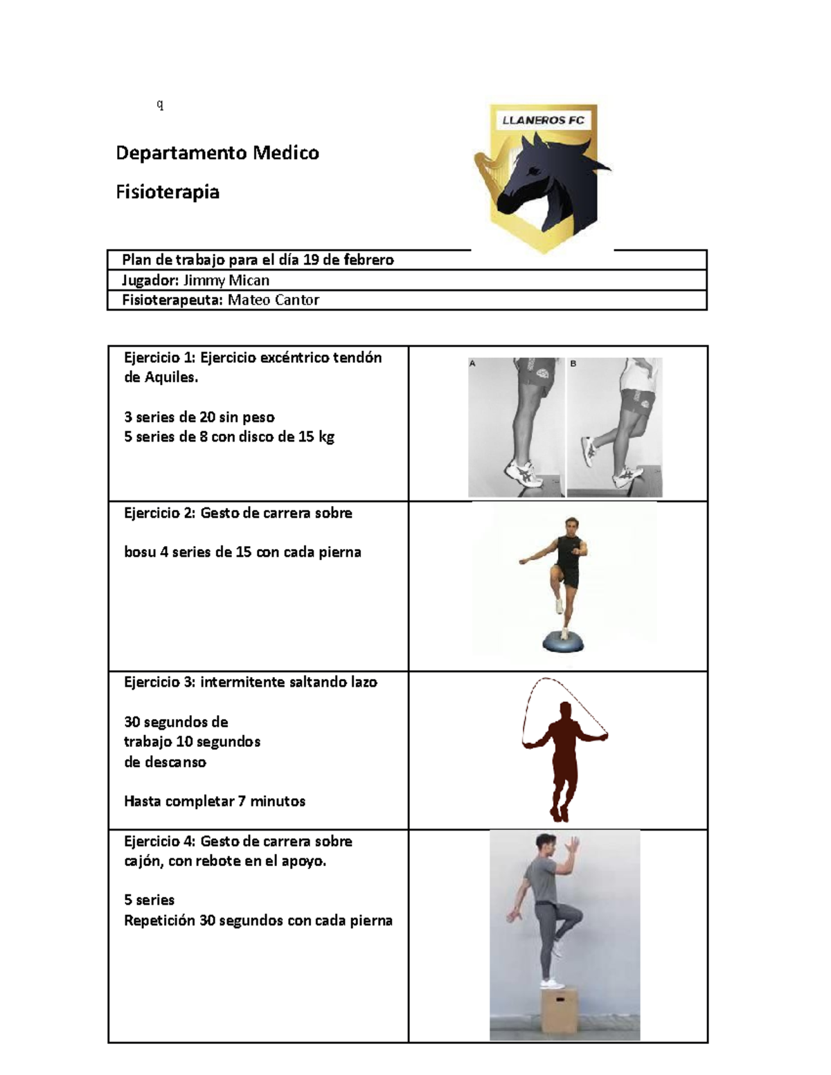 Plan de entrenamiento - Jimmy Mican - q Departamento Medico ...