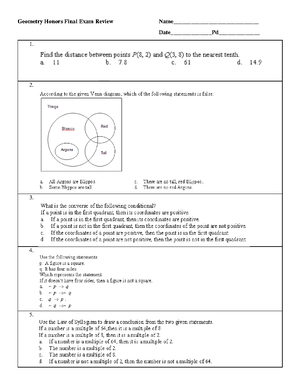 geometry cheat sheet - Name Class Date 1- Practice Use the diagram at ...